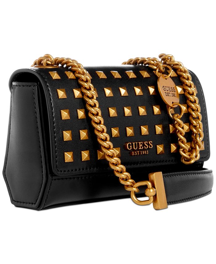 GUESS Iseline Studded Mini Chain Crossbody Flap - Macy's