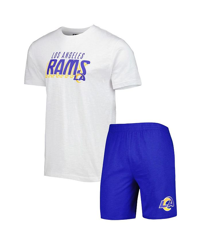 Concepts Sport Men's Royal, White Los Angeles Rams Downfield T-shirt ...