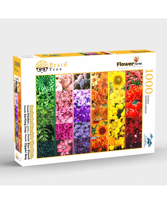 Brain Tree Games Flower Grid 1000 Piece Jigsaw Puzzle - Macy's