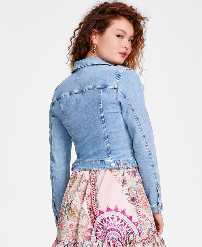 GUESS Women's Denim Trucker Jacket - Macy's