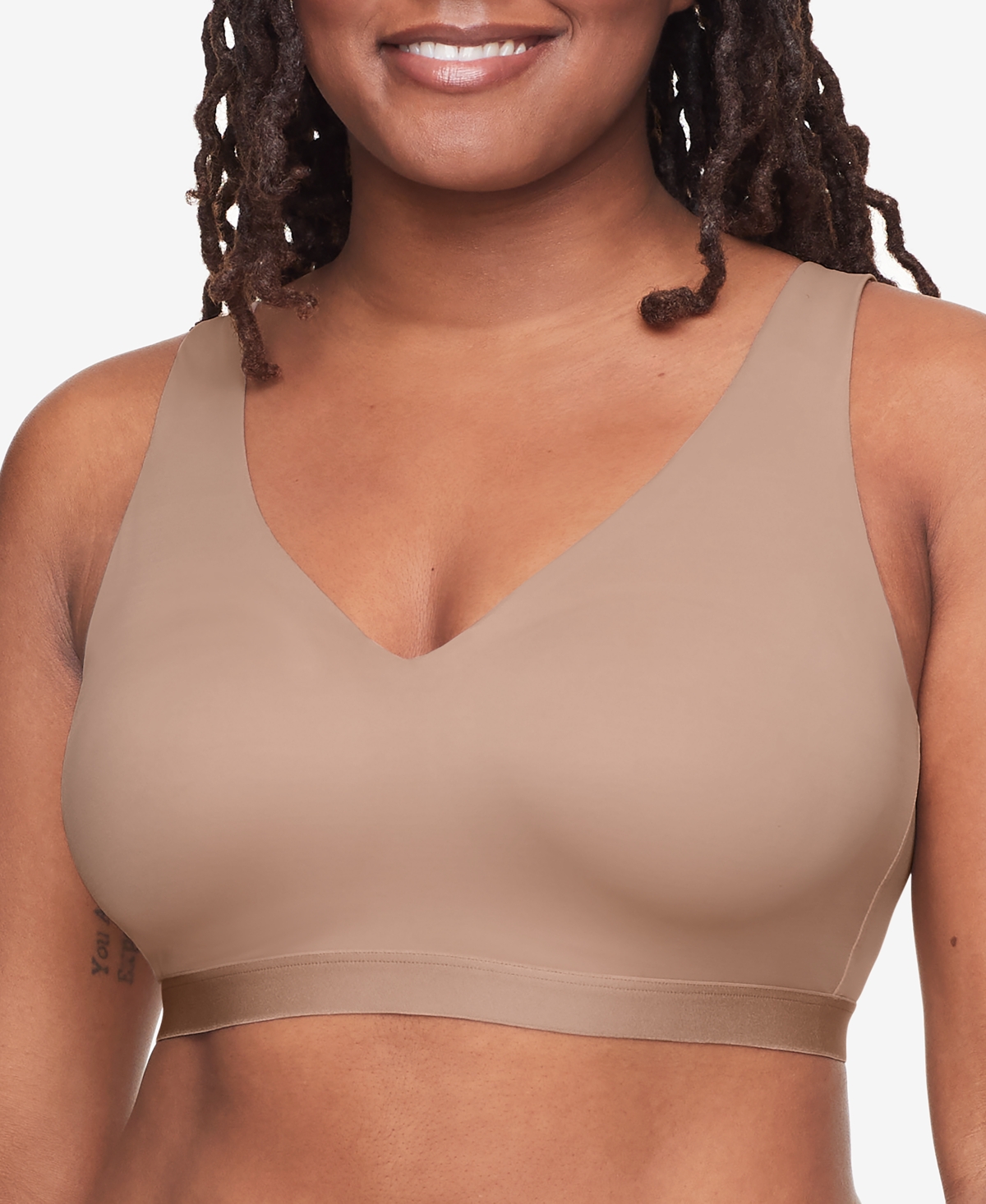 Warners Cloud 9 Super Soft  Smooth Invisible Look Wireless Lightly Lined Comfort Bra RM1041A - Toasted Almond