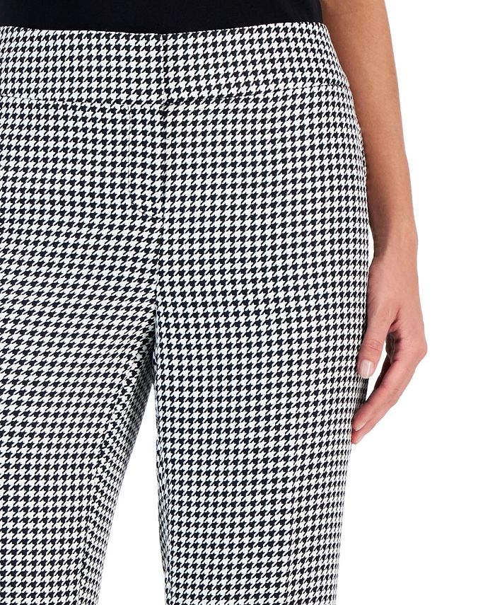 Kasper Womens Straight Leg Houndstooth Pants Macys