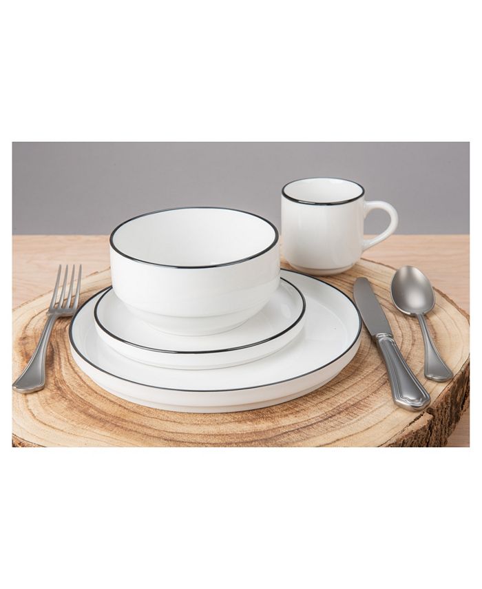 BIA Cordon Bleu Stackable 16 Piece Dinnerware Set, Service for 4 - Macy's