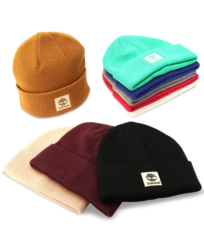 Timberland Women's Classic Tonal Patch Cuffed Beanie - Macy's