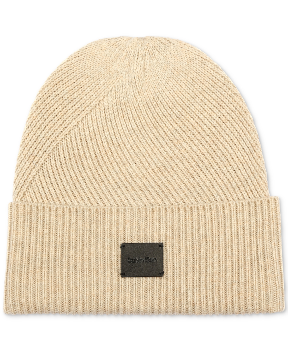Click here for Calvin Klein Mens Side Transfer Cuff Beanie - Unbl... prices