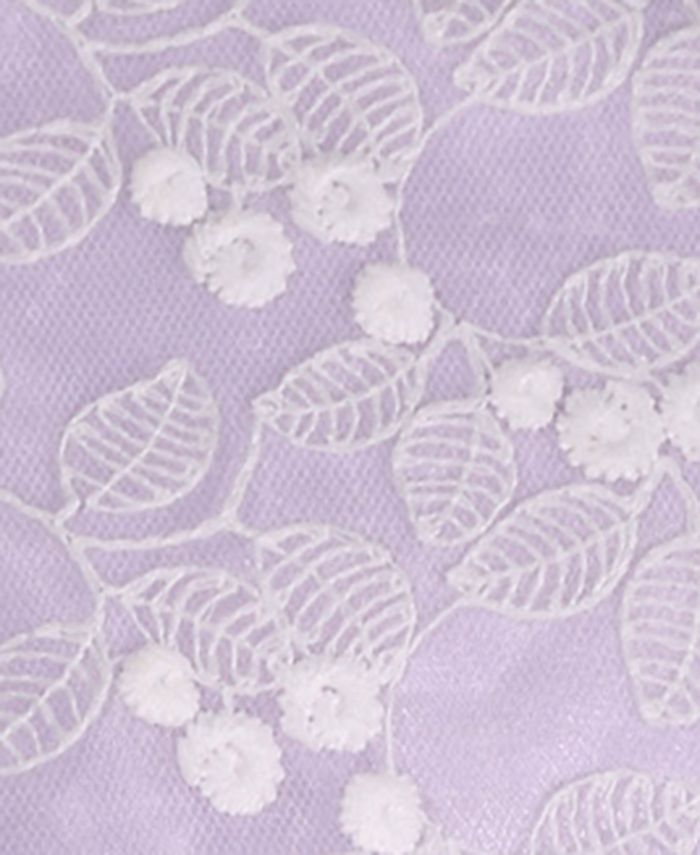 Bonnie Baby Baby Girls Scalloped Embroidered Sleeveless Mesh Dress - Macy's