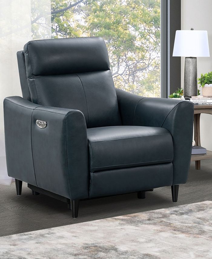 Abbyson Living Tanya Leather Power Recliner with Power Headrest - Macy's