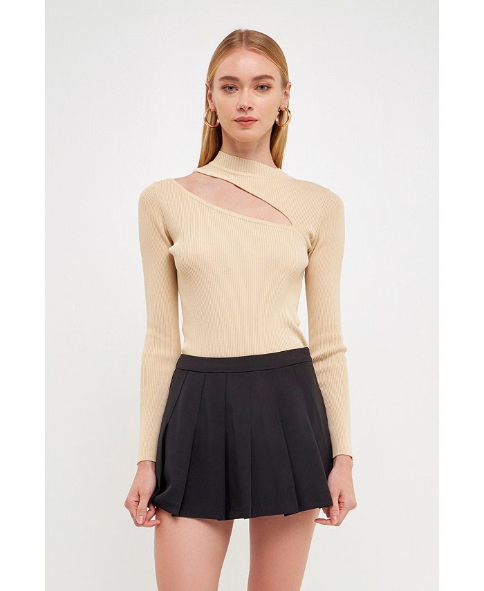 endless rose Women's Cut Out Sweater Top with Round Neckline - Macy's