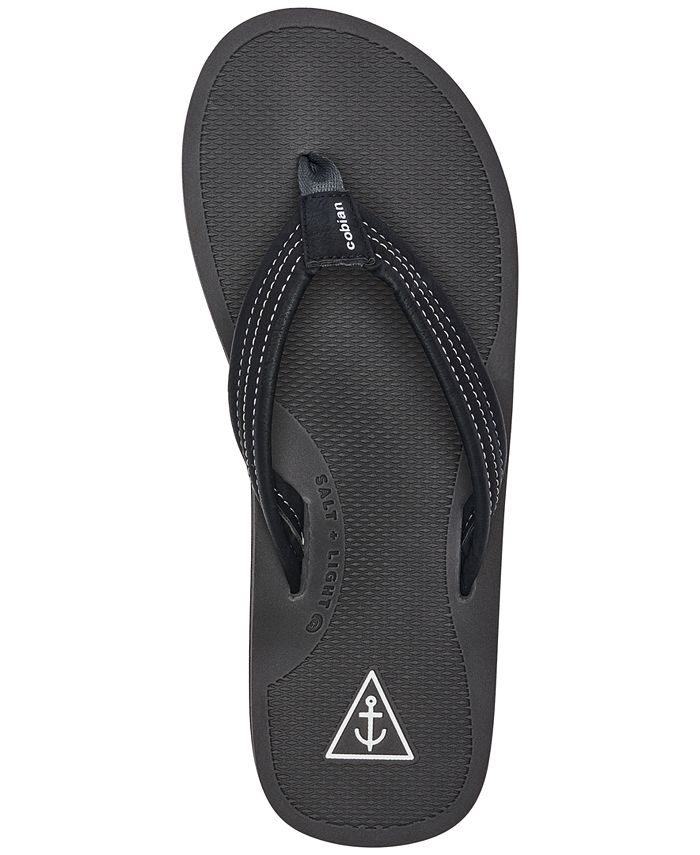 Cobian Men's Hobgood Anchor Water-Resistant Flip-Flops - Macy's