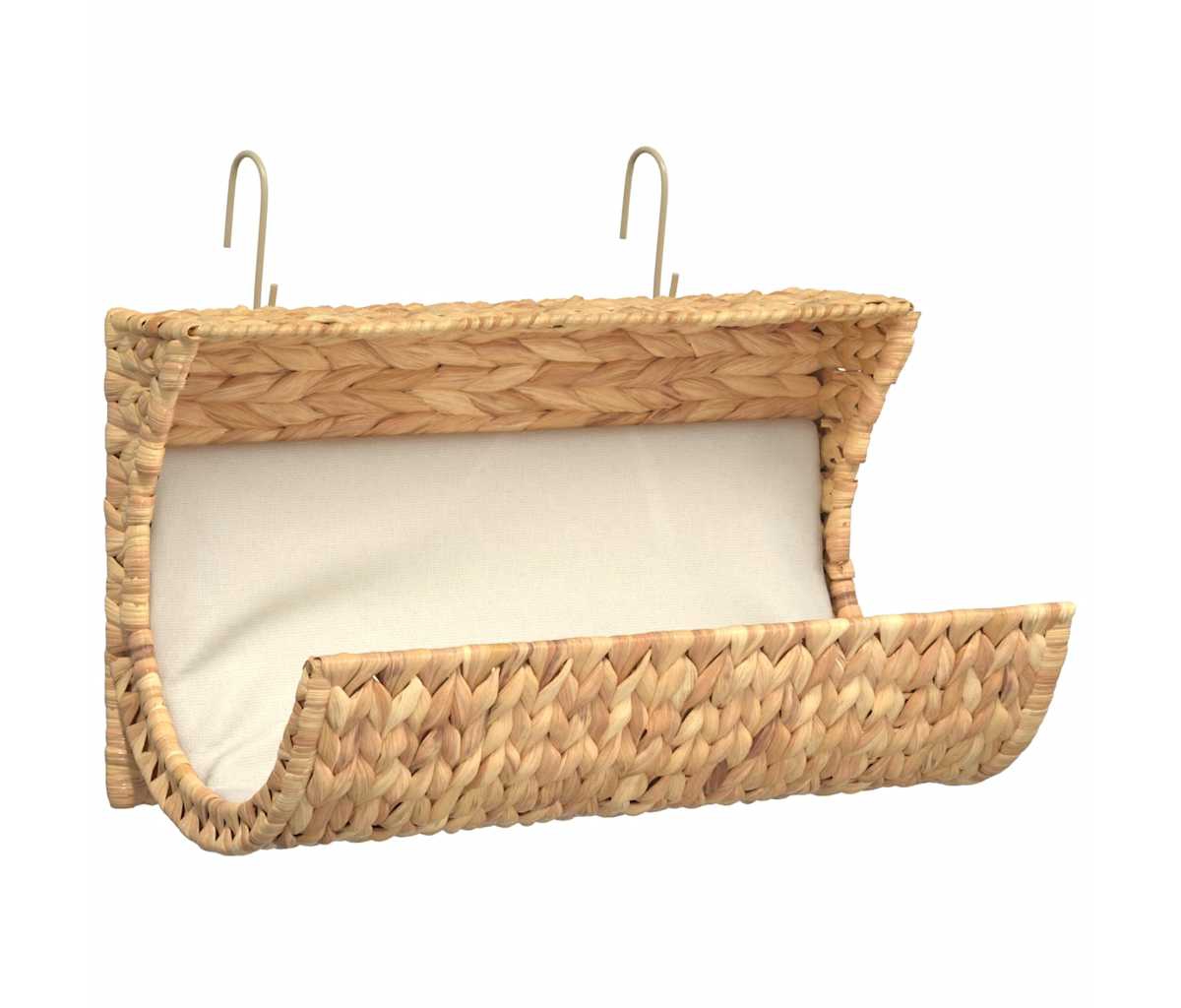 Click here for vidaXL Cat Bed with Cushion Water Hyacinth 14.6x7.... prices