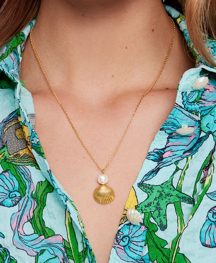 kate spade new york Gold-Tone Reef Treasure Imitation Pearl & Shell ...