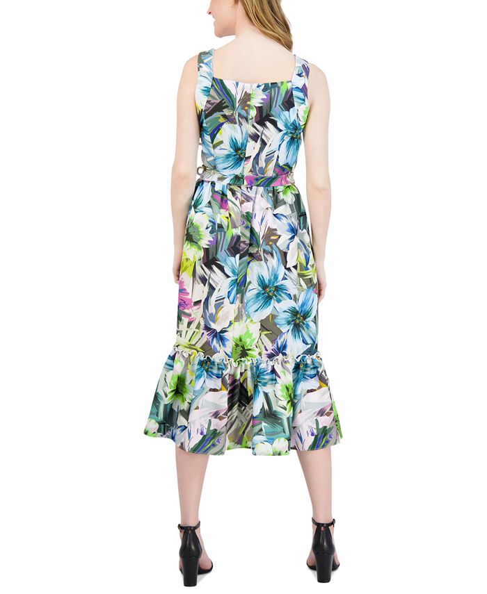 Donna Ricco Donna Rico Women's Sweetheart-Neck Belted Midi Dress - Macy's