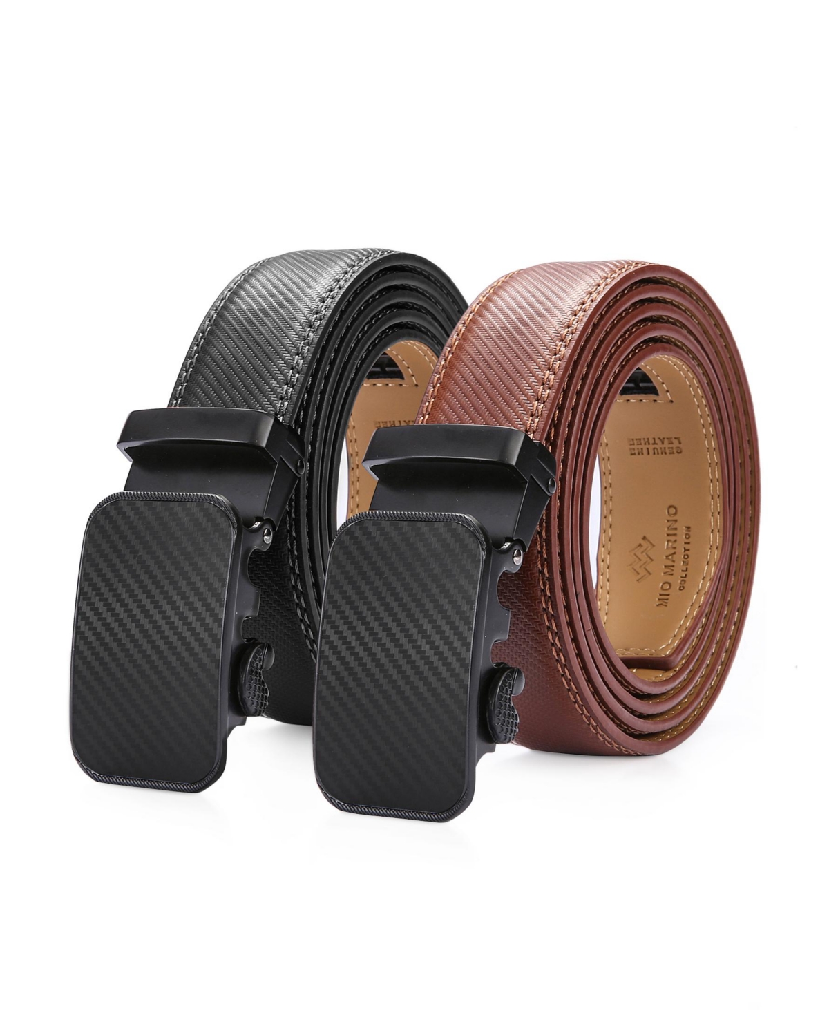 Click here for Mens Diagonal Weave 2 Pack Ratchet Belt - Black  b... prices