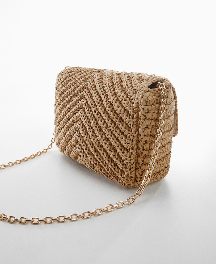 MANGO Women's Flap Detail Natural Fiber Bag - Macy's