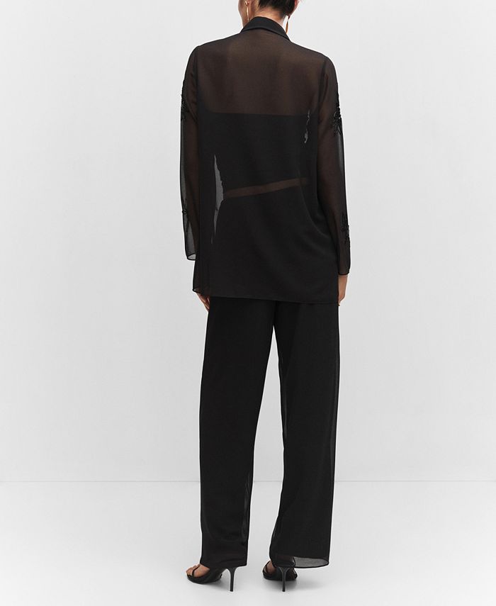 MANGO Women's Bead Detail Pants - Macy's