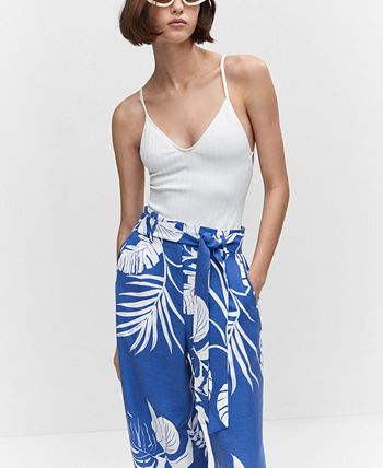 MANGO Women's Tropical Print Pants - Macy's