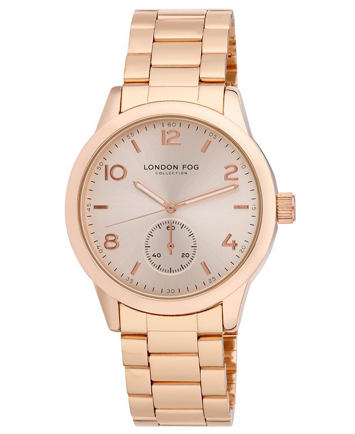 London Fog Perth Women's Quartz Rose Gold-Tone Alloy Watch 42mm - Macy's