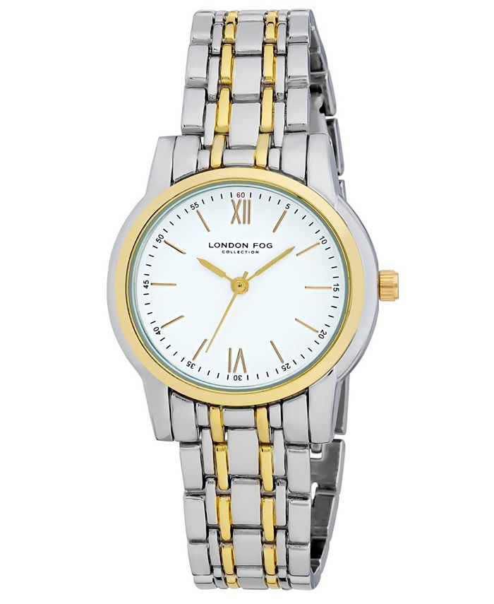 London Fog Women's Quartz Camden Two-Tone Gold-Tone Alloy Watch 40mm ...