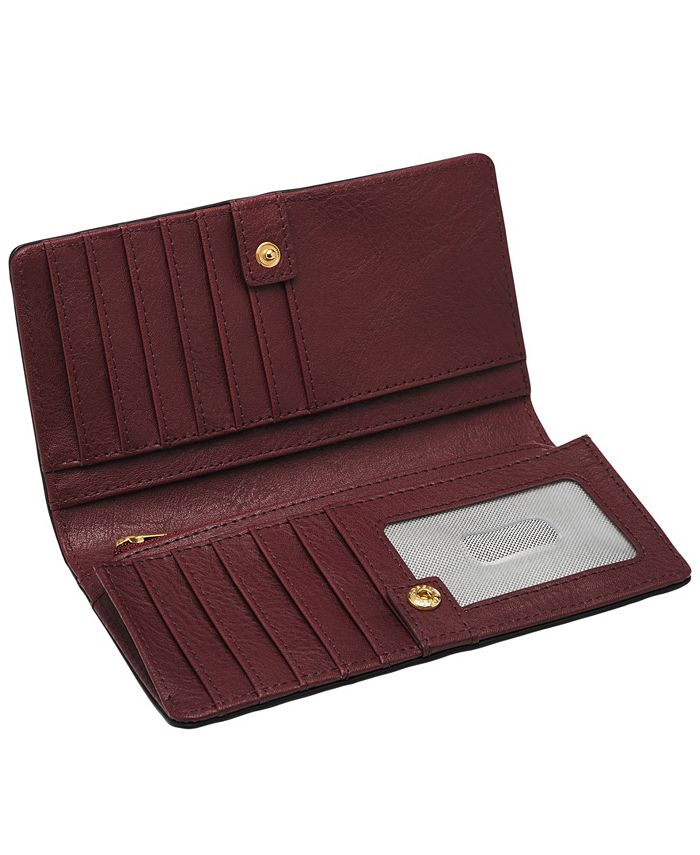 Fossil Liza Leather Slim Bifold Wallet - Macy's
