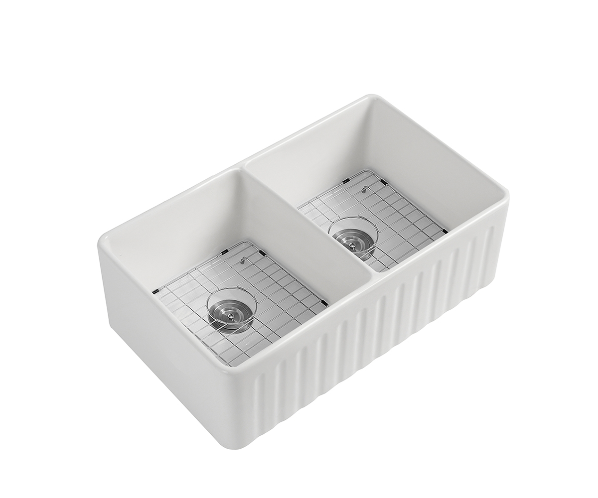 Click here for Streamdale Fireclay Double Basin Farmhouse Kitchen... prices