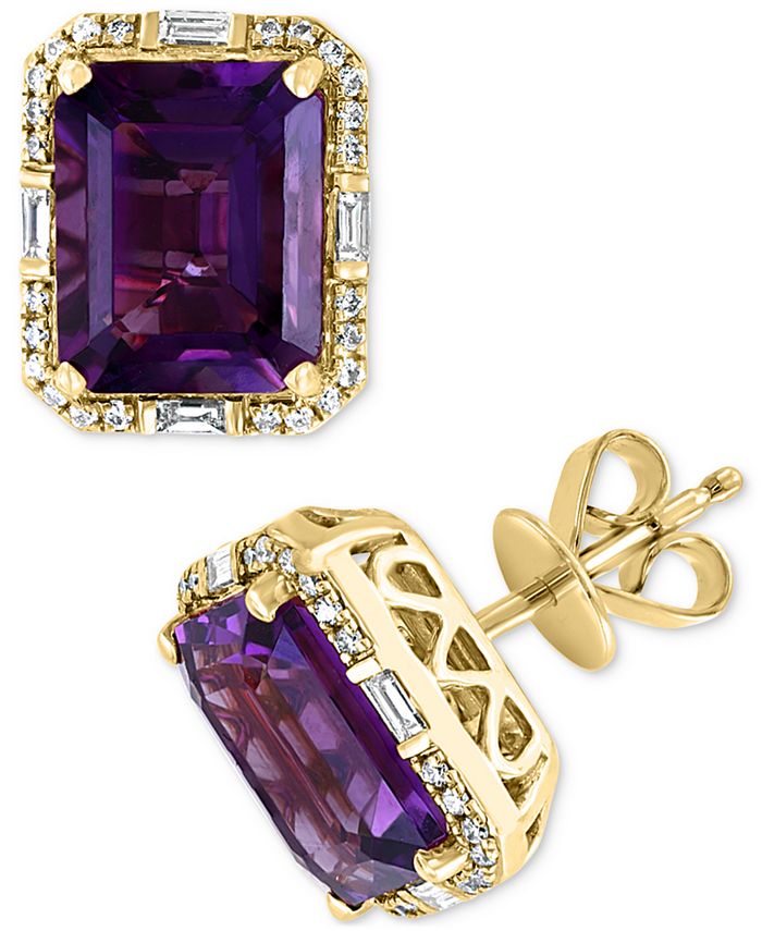 EFFY Collection EFFY® Amethyst (5-1/2 ct. t.w.) & Diamond (1/4 ct. t.w ...