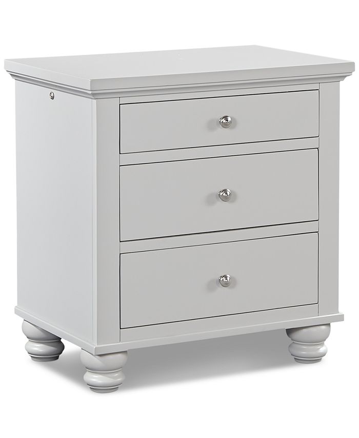 Furniture CLOSEOUT! Cambridge Grey Nightstand - Macy's