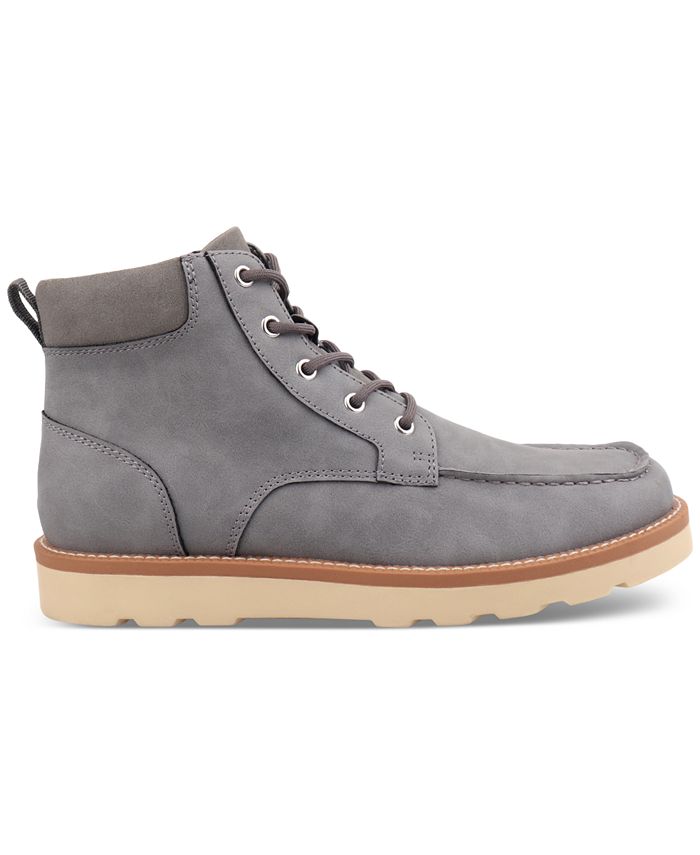 Club Room Men's Clifton Lace-Up Moc-Toe Boots, Created for Macy's - Macy's