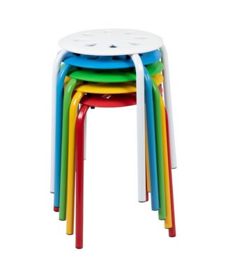 EMMA+OLIVER Plastic Nesting Stack Stools - School/Office/Home, 17.5 ...
