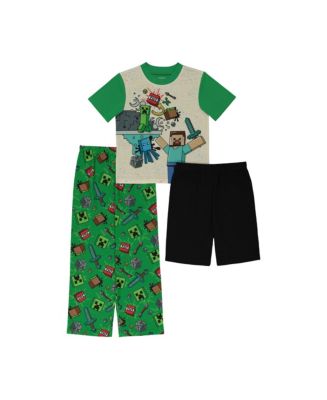 Minecraft Big Boys Pajama Set, 3 Piece - Macy's