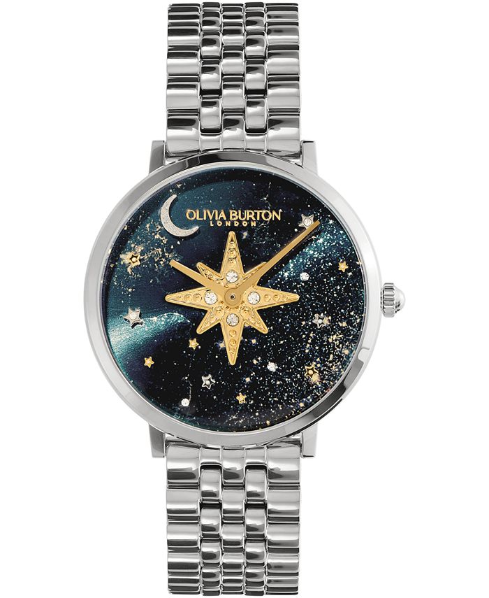 Olivia Burton Women's Celestial Nova Silver-Tone Stainless Steel ...