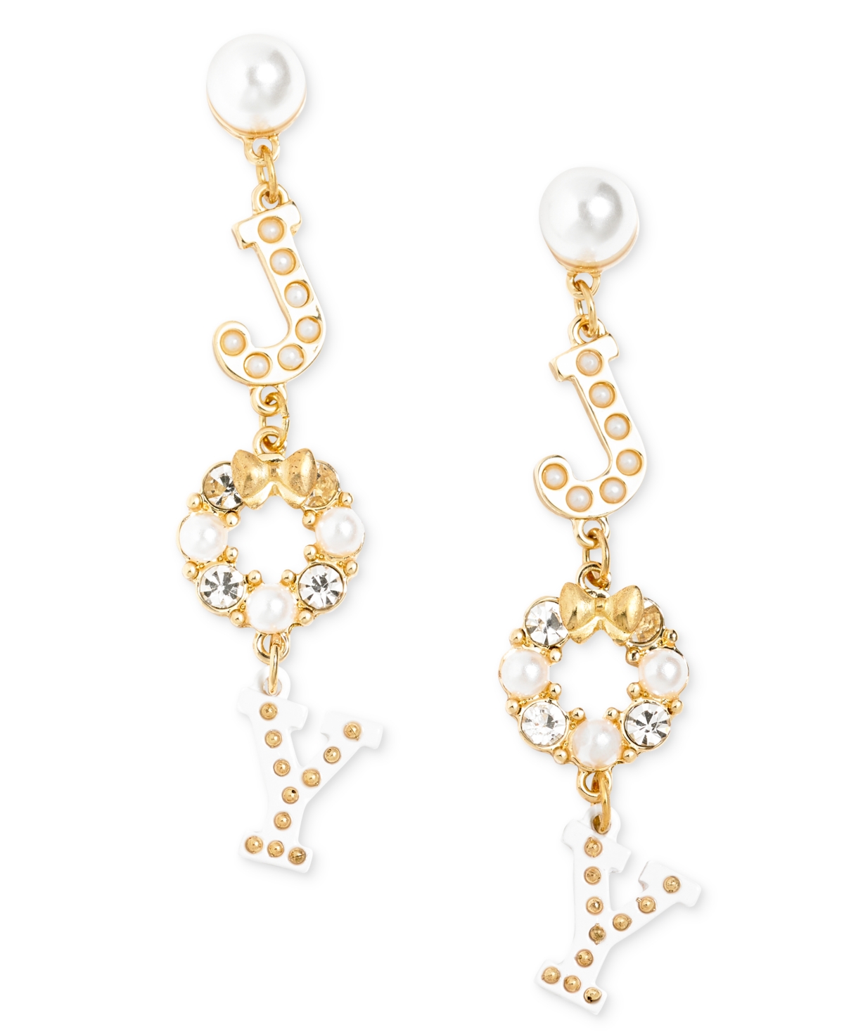 Click here for Holiday Lane Gold-Tone Pave & Imitation Pearl Joy... prices