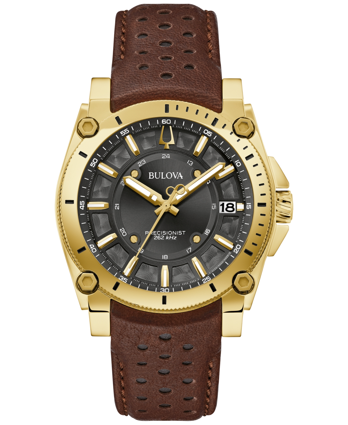 Click here for Bulova Mens Precisionist Icon Brown Leather Strap... prices
