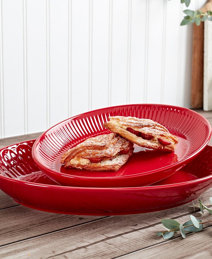 Dolly Parton Set of 2 Red Oval Platters - Macy's
