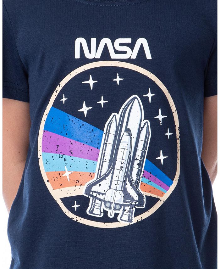NASA Girls Retro Stripes Rocket Sleep Pajama Set - Macy's