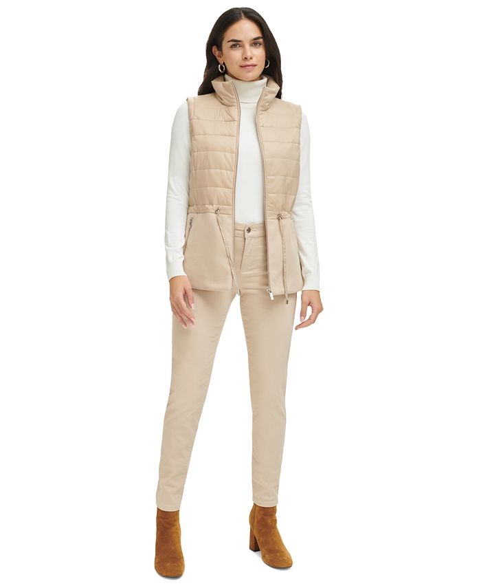 Calvin Klein Women's Quilted Drawstring-Waist Vest - Macy's