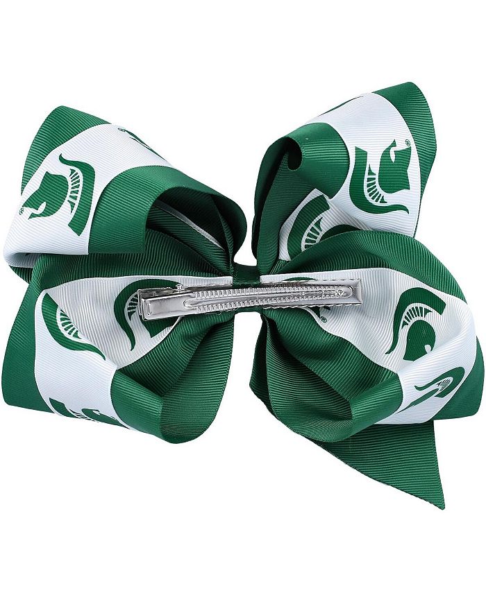 USA Licensed Bows Women's Michigan State Spartans Jumbo 3" Layered Bow ...