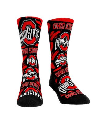 Men's and Women's Rock 'Em Socks Ohio State Buckeyes Allover Logo and ...