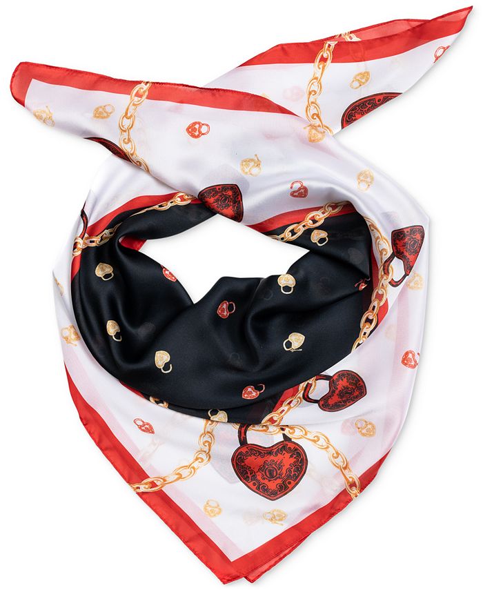 Collection XIIX Women's Locked Hearts Square Scarf - Macy's