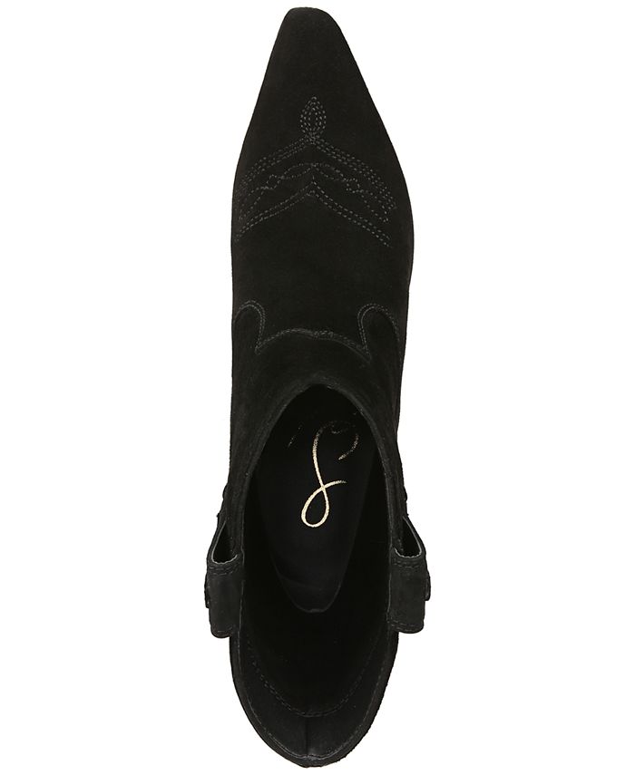 Sam Edelman Women's Moe Pointed-Toe Pull-On Western Boots - Macy's