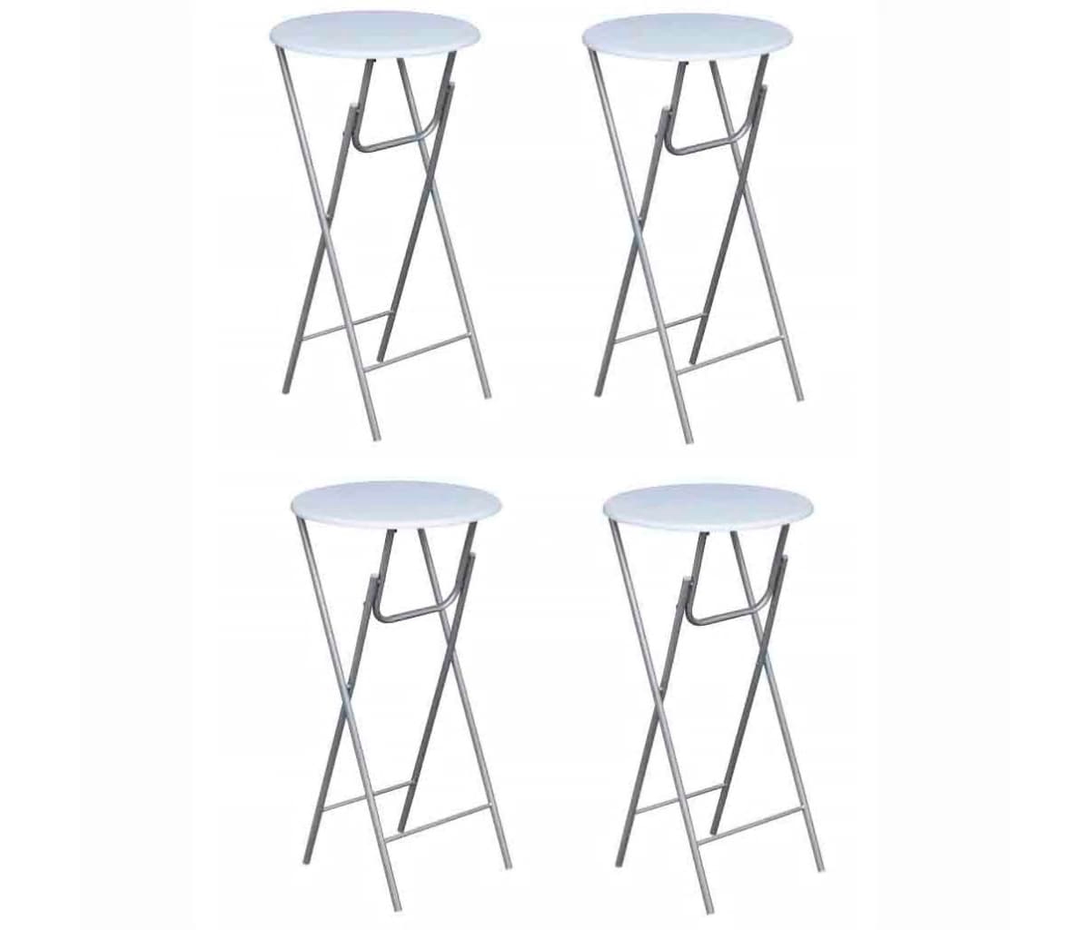 Click here for vidaXL Bar Tables 4 pcs with Mdf Tabletop White -... prices