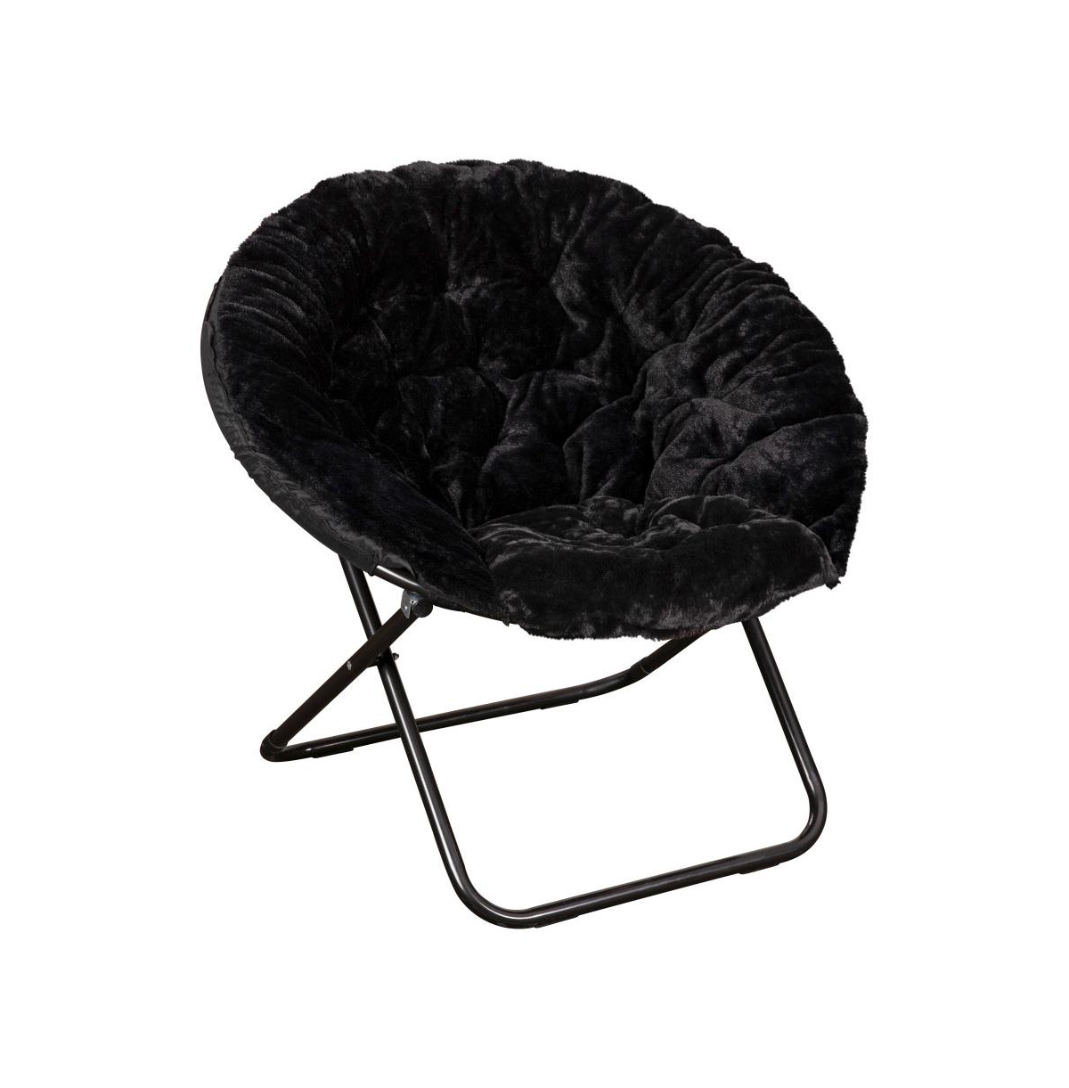 Click here for Ersa Oversize Folding Saucer Chair With Cozy Faux... prices