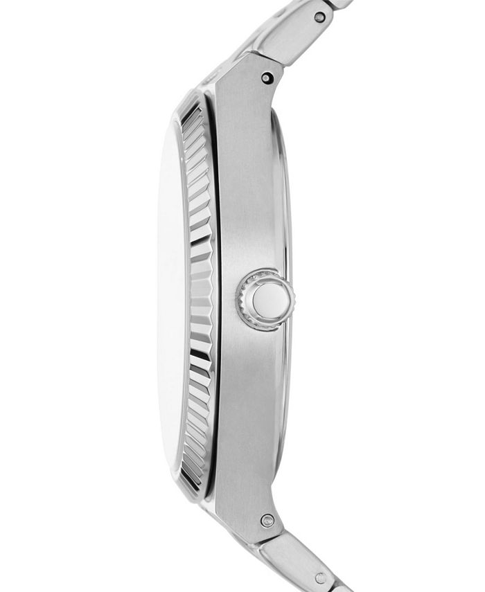 Fossil Women's Scarlette Three-Hand Date Silver-Tone Stainless Steel ...