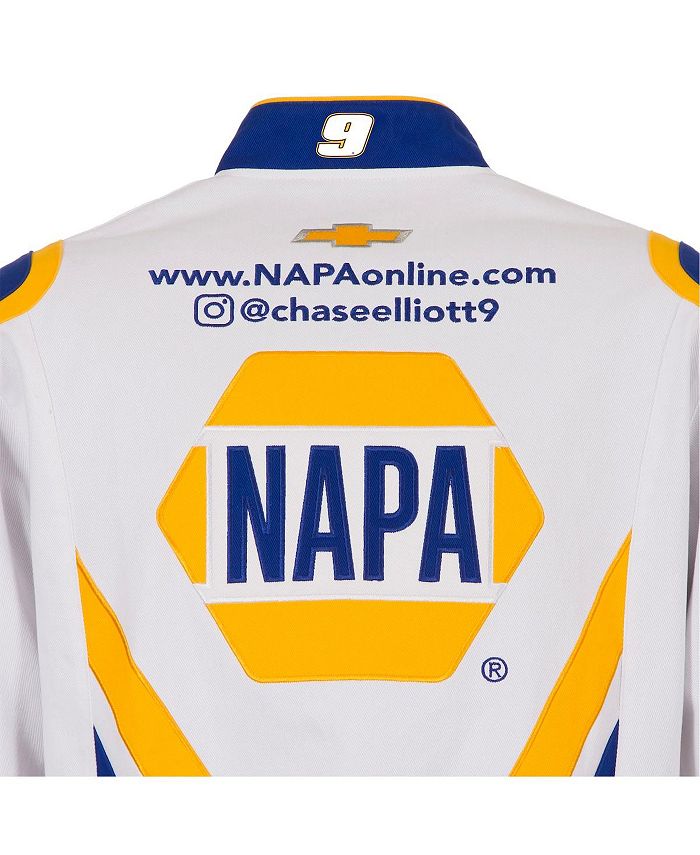 JH Design Men's White, Royal Chase Elliott NAPA Twill Driver Uniform ...
