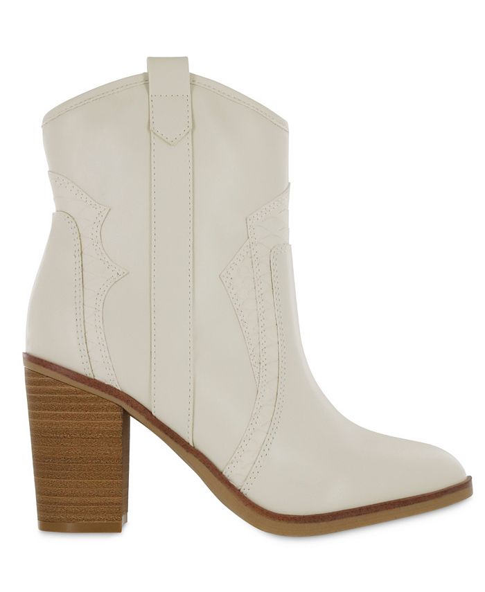 MIA Women's Dante Block Heel Cowboy Booties - Macy's