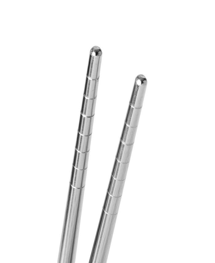Joyce Chen 5 Pair Reusable Stainless Steel Metal Chopsticks Set - Macy's