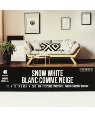 Colorbok Textured Cardstock Pad 12"X12" 40/Pkg-Snow White - Macy's