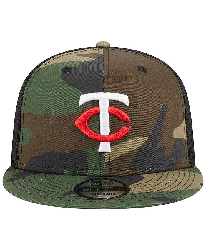New Era Men's Camo Minnesota Twins Woodland Camo Trucker 9FIFTY Snapback Hat - Macy's
