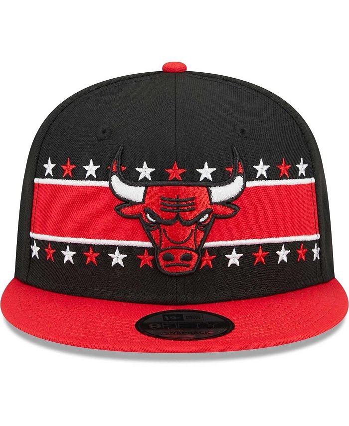 New Era Men's Black Chicago Bulls Banded Stars 9FIFTY Snapback Hat - Macy's