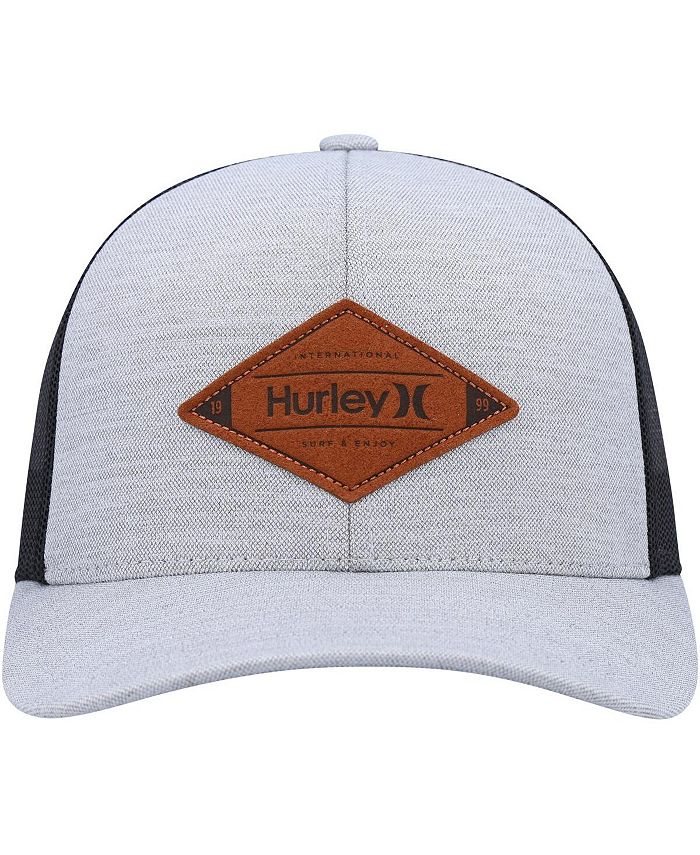 Hurley Men's Gray, Black Mesa Trucker Snapback Hat - Macy's