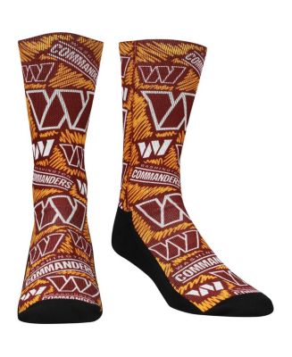 Youth Boys and Girls Rock 'Em Socks Burgundy Washington Commanders Logo ...